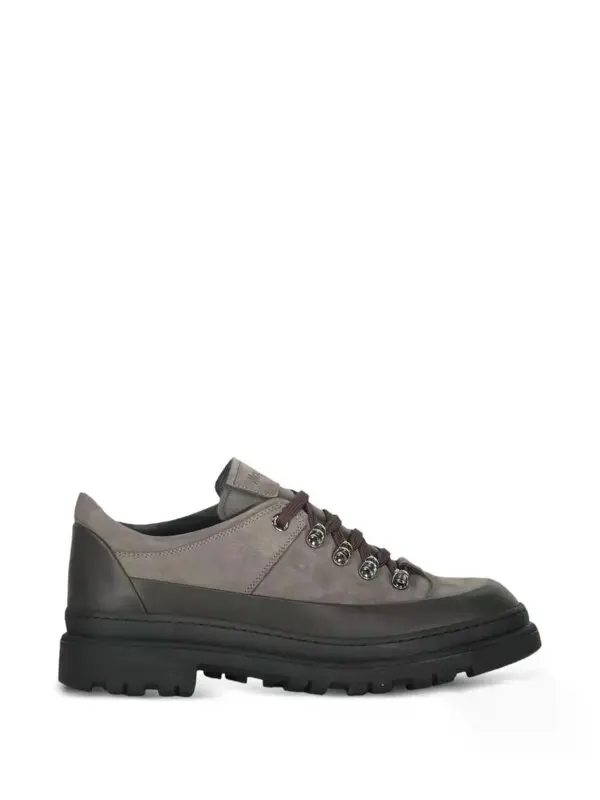 MOORER Roque Leather Hiking Boots - Grey