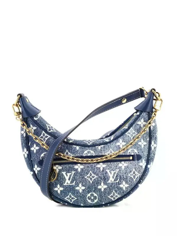 LOUIS VUITTON Loop Handbag Monogram Jacquard Denim Hobo