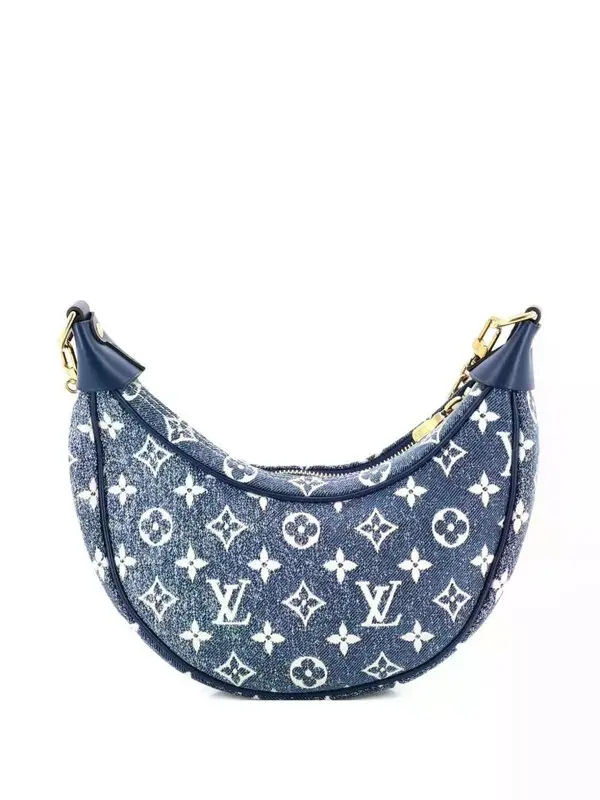 LOUIS VUITTON Loop Handbag Monogram Jacquard Denim Hobo