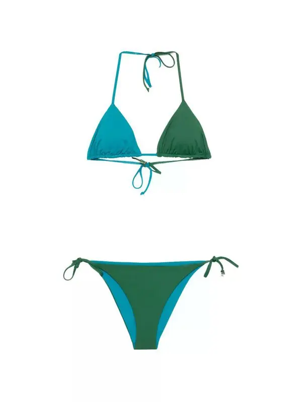 FISICO Color-block Tie Beachwear - Green