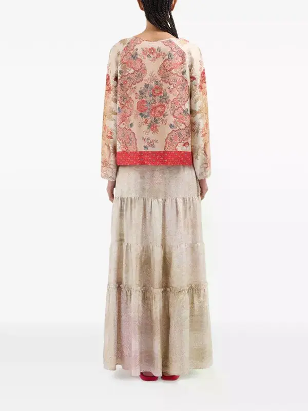 PIERRE-LOUIS MASCIA Floral Tapestry Print Longsleeve Shirt - Neutrals
