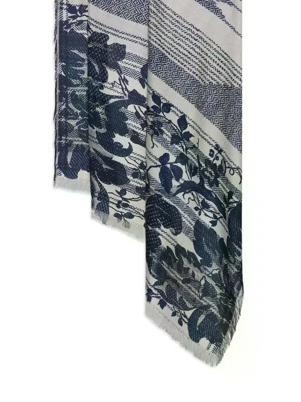 PIERRE-LOUIS MASCIA Aloeuw Geometric Floral Silk Scarf