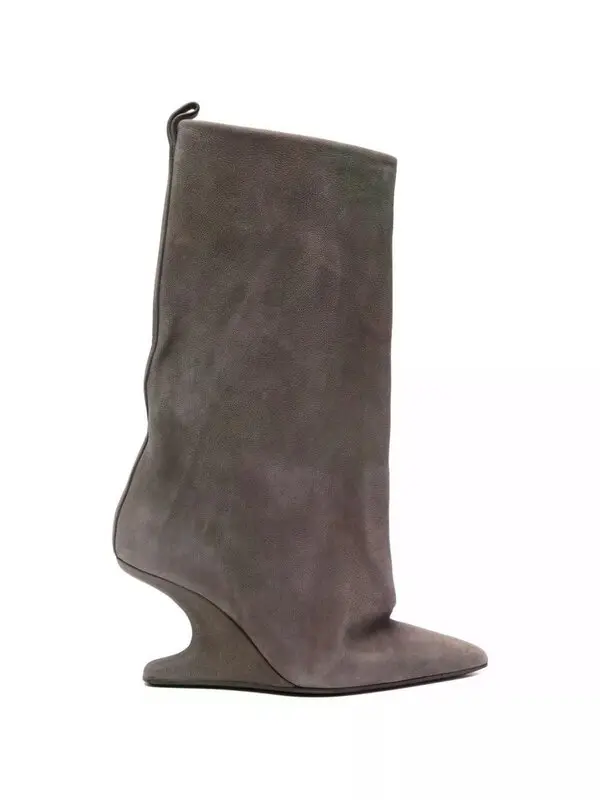 Rick Owens Pointed-toe Leather Boots