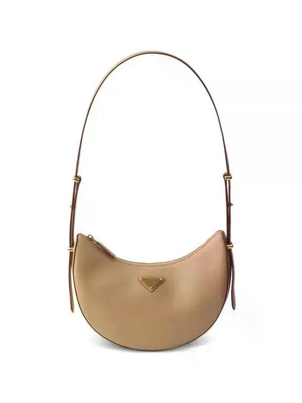 Prada Arqué Leather Shoulder Bag - Neutrals