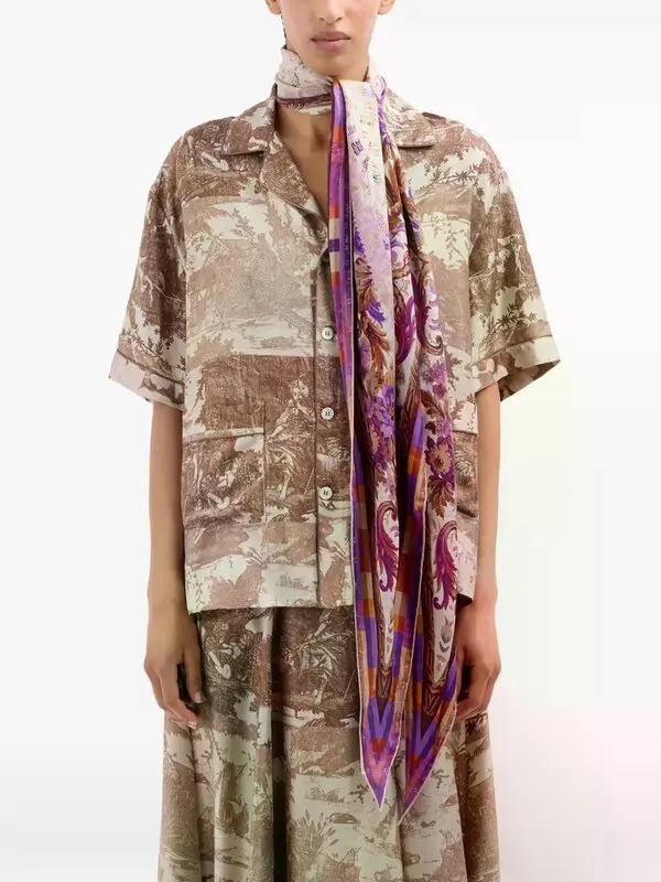 PIERRE-LOUIS MASCIA Floral Scarf - Neutrals