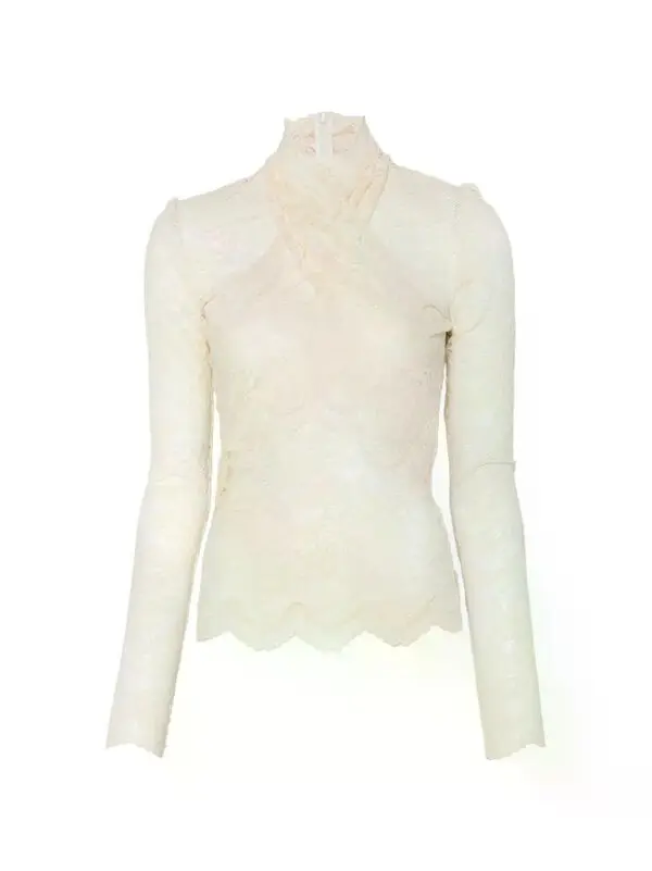Rabanne Lace Mock-neck Top