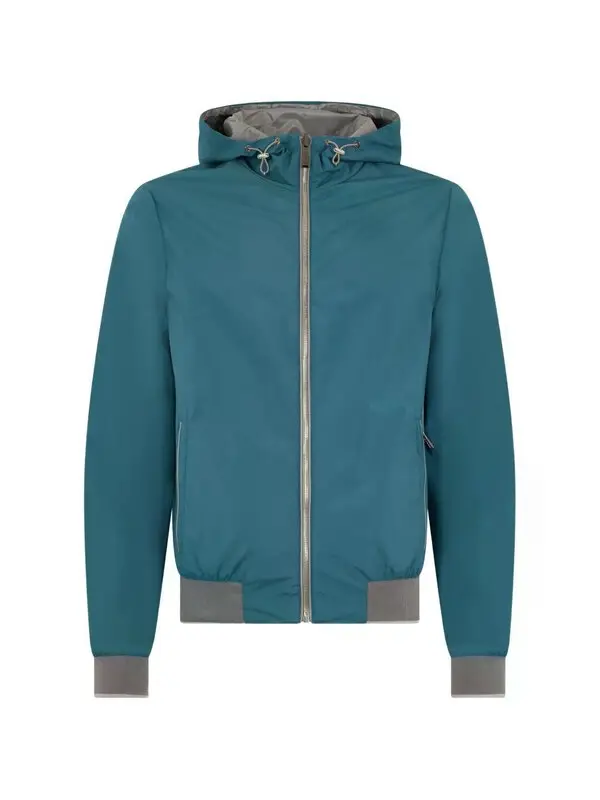 MOORER Dennys Hooded Jacket - Blue