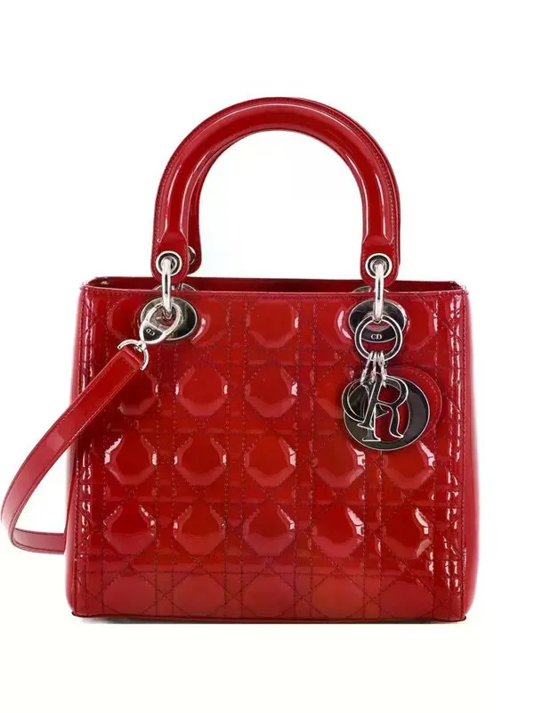 Dior Lady Medium Satchel - Red