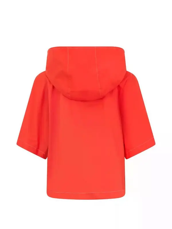 MOORER Short-sleeve Hooded Jacket - Red