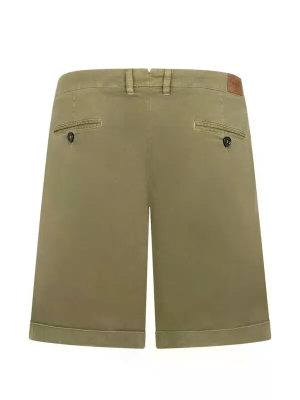 MOORER Bermuda Pleated Shorts - Green