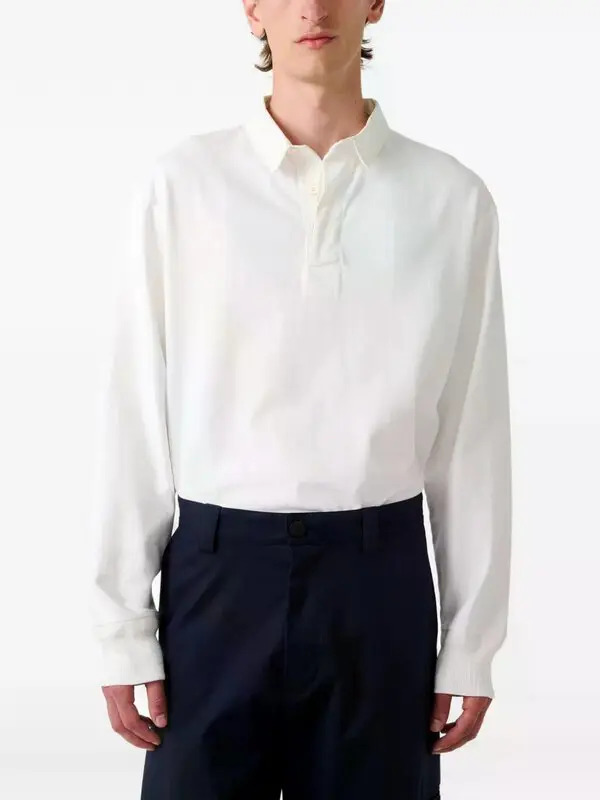 Studio Nicholson Alyk Ribbed Polo Shirt - Blue