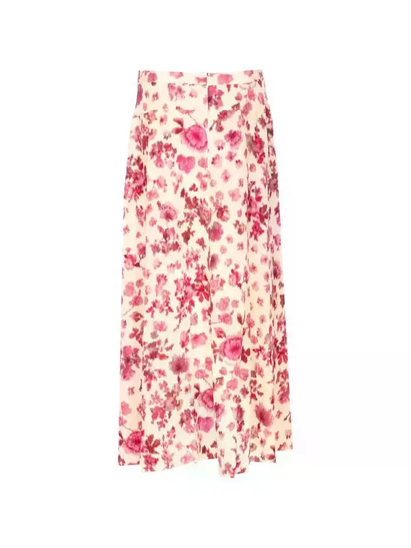 Isabel Marant Floral Print Slit Midi Skirt
