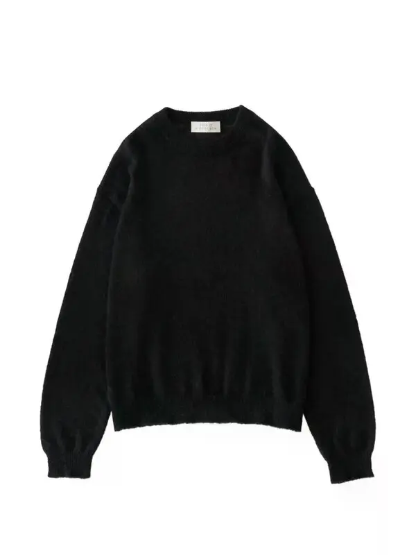 Studio Nicholson Gulf Dropped Shoulder Knit Sweater - Black
