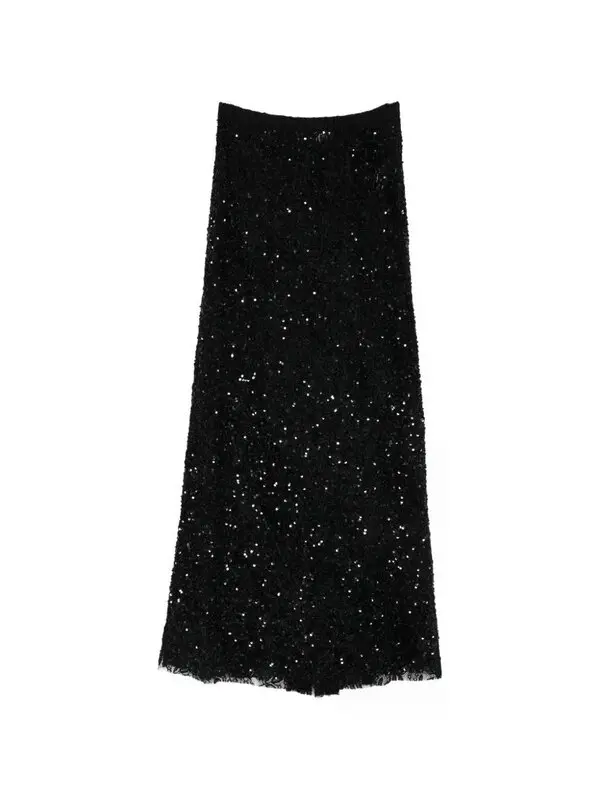 P.a.r.o.s.h Sequined Maxi Skirt - Black
