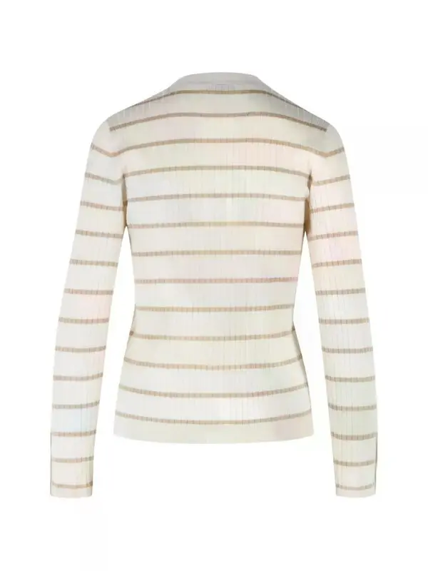 Max Mara Pedale Striped V-neck Cardigan - Neutrals