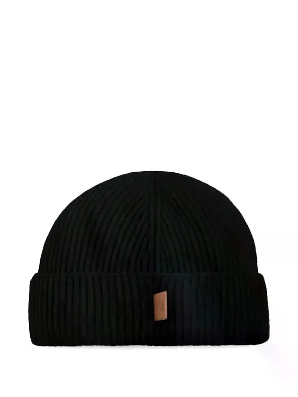 Ami Label-detail Beanie - Black