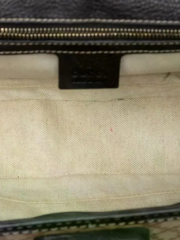 Gucci Medium Diamante Canvas Bamboo Satchel