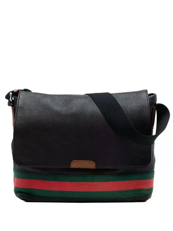 Gucci 2016-2025 Leather Web Messenger Bag