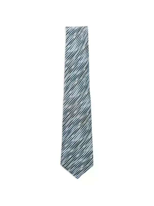 Emporio Armani Striped Tie - Blue