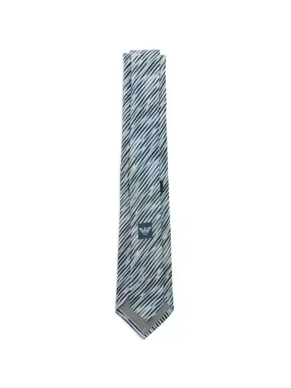 Emporio Armani Striped Tie - Blue