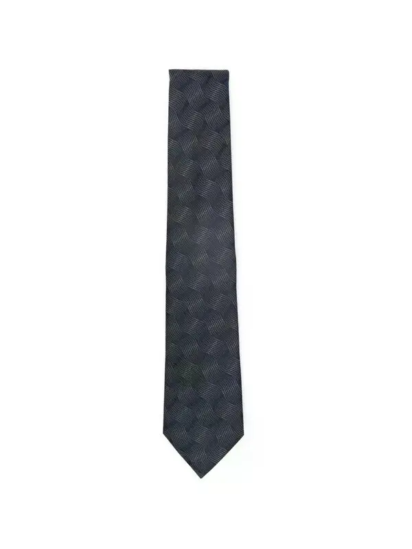 Emporio Armani Patterned Neck Tie - Blue