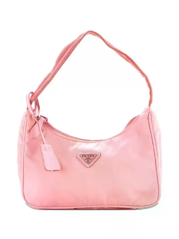Prada Re-edition 2000 Tessuto Mini Hobo Bag - Pink