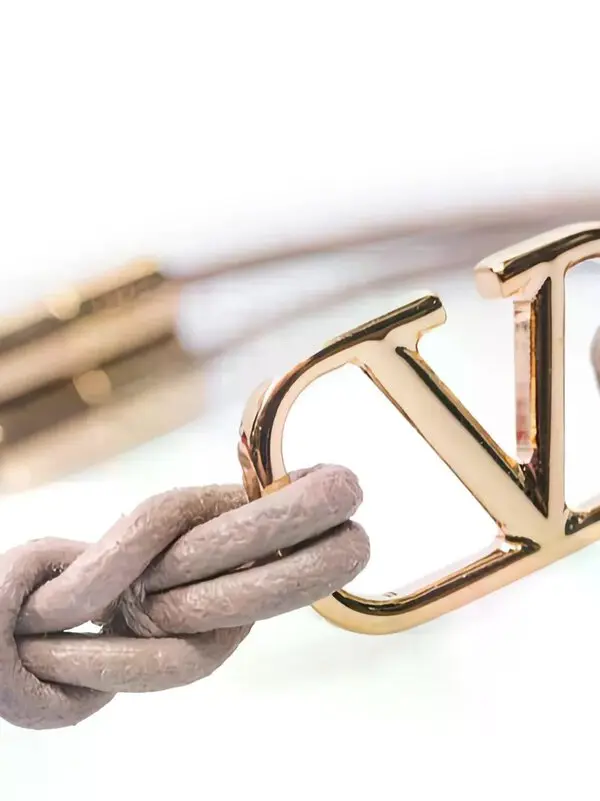Valentino Garavani Braided Bracelet With V-logo Detail