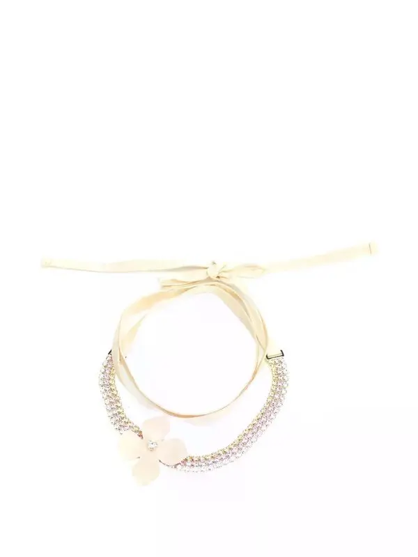 Marni Flower-embellished Necklace - Gold