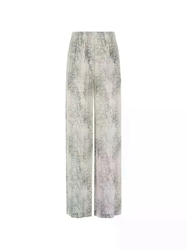 Federica Tosi Snake-print Wide Leg Trousers - Neutrals