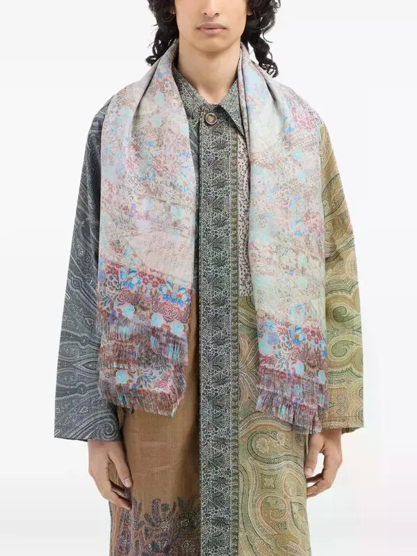 PIERRE-LOUIS MASCIA Aloeuw Fringed Silk Scarf