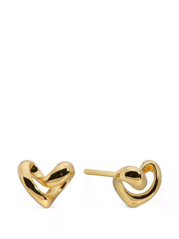 Monica Vinader Small Infinity Heart Stud Earrings - Gold
