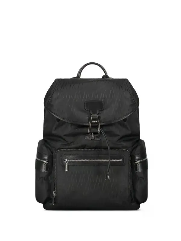 MOORER Monogram Backpack - Black