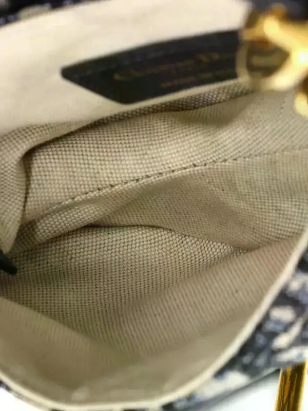 Dior Saddle Mini Shoulder Bag Oblique Canvas - Blue
