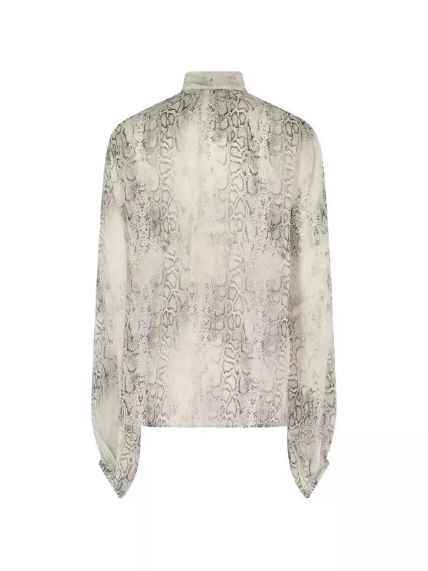 Federica Tosi Snake-print Tie-neck Blouse