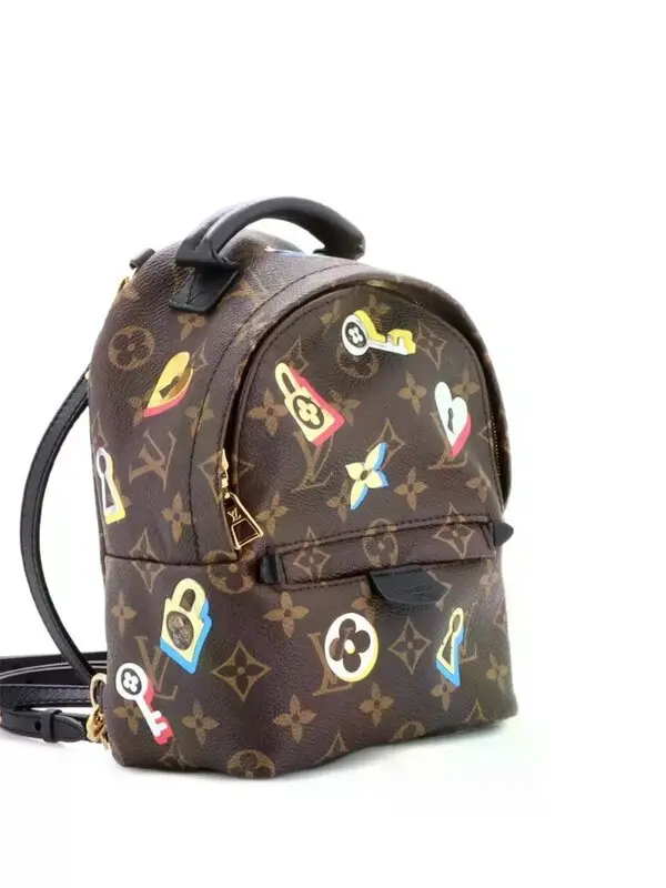 LOUIS VUITTON Palm Springs Limited Edition Love Lock Monogram Canvas Mini Backpack