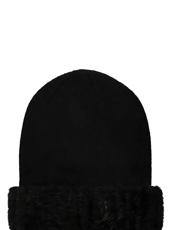 MOORER Fur Trim Beanie