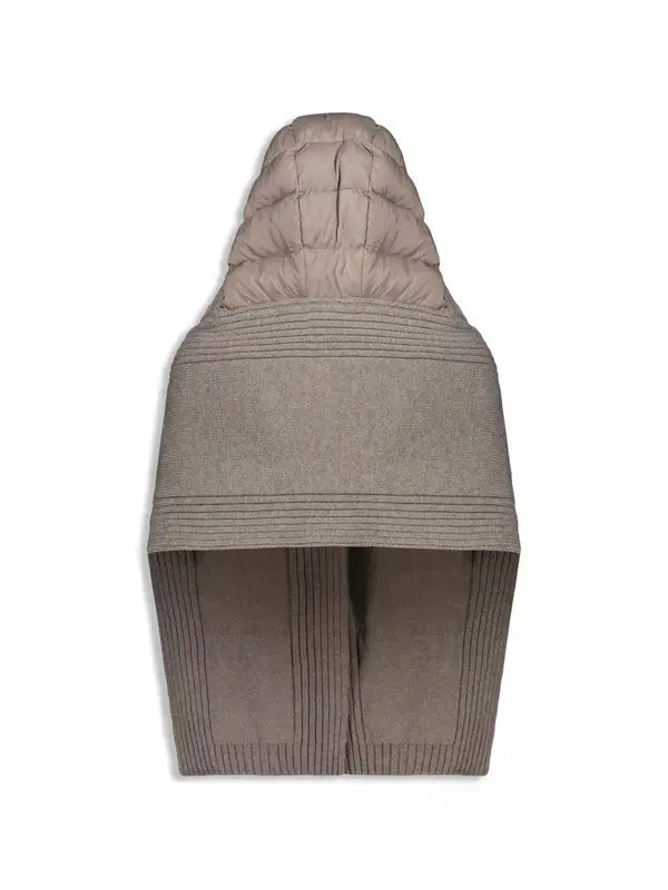 MOORER Hooded Ribbed Scarf