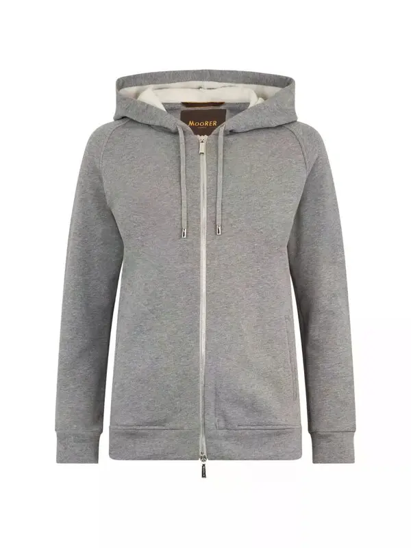 MOORER Zip-up Mélange Hoodie