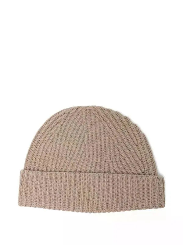 JOSEPH Ribbed Beanie - Neutrals