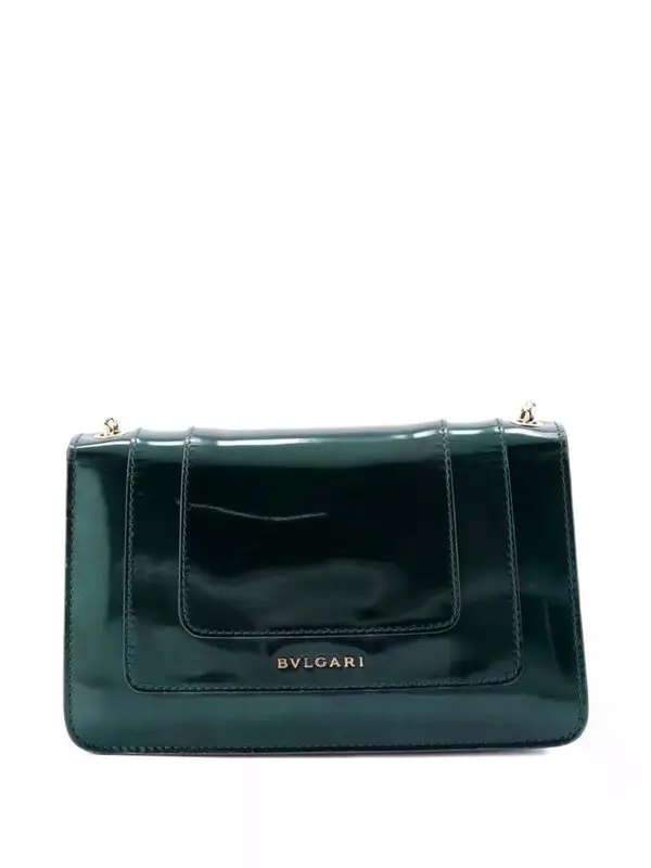 BVLGARI Serpenti Forever Metallic Leather Small Shoulder Bag