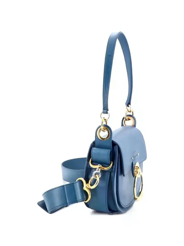Chloé Tess Small Leather Shoulder Bag - Blue