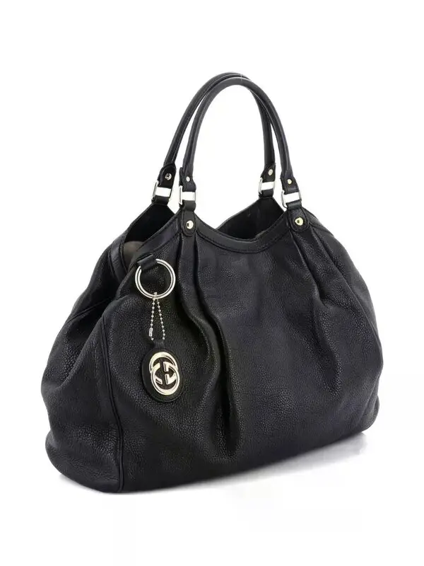 Gucci Sukey Sima Leather Large Tote Bag - Black