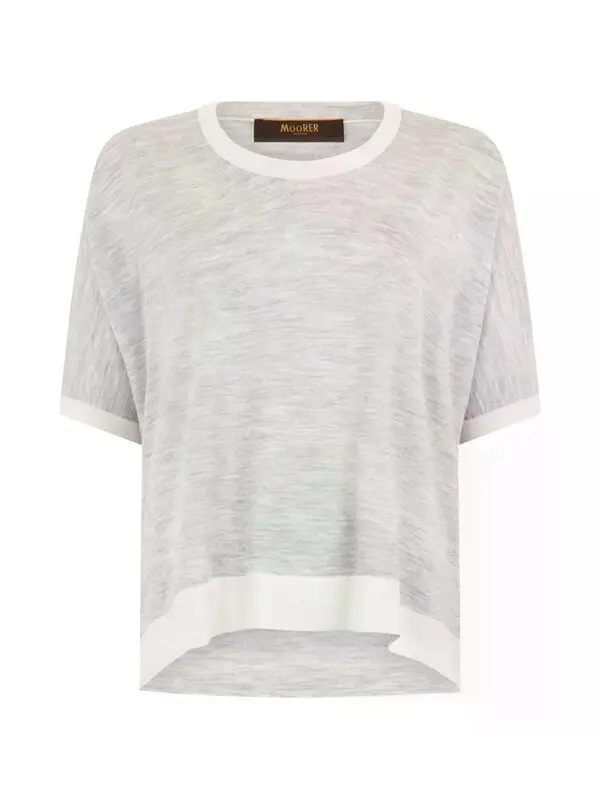 MOORER Panelled Short-sleeve Sweater