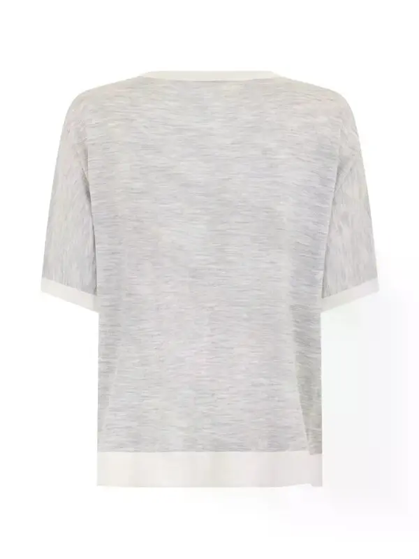 MOORER Panelled Short-sleeve Sweater