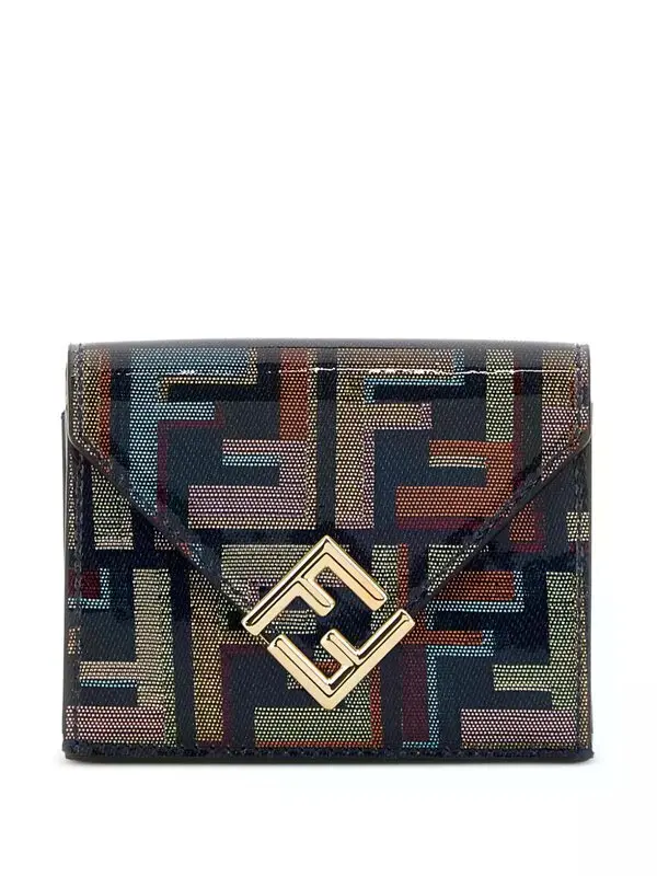 Fendi Diamonds Printed Ff Wallet - Blue