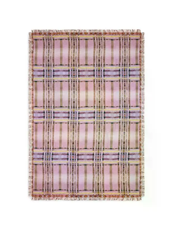 PIERRE-LOUIS MASCIA Aloeuw Geometric Fringed Shawl - Pink