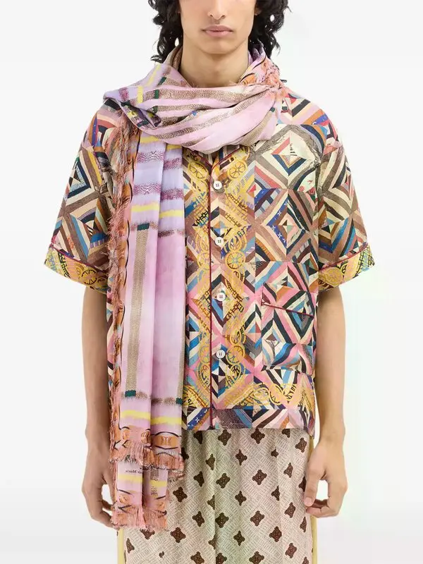 PIERRE-LOUIS MASCIA Aloeuw Fringed Scarf - Pink