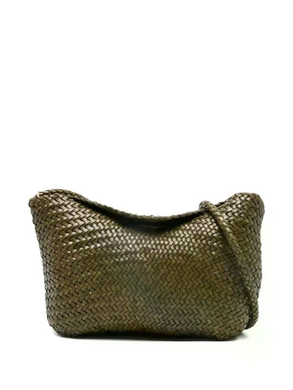 Dragon Diffusion Woven Leather Crossbody Bag - Green