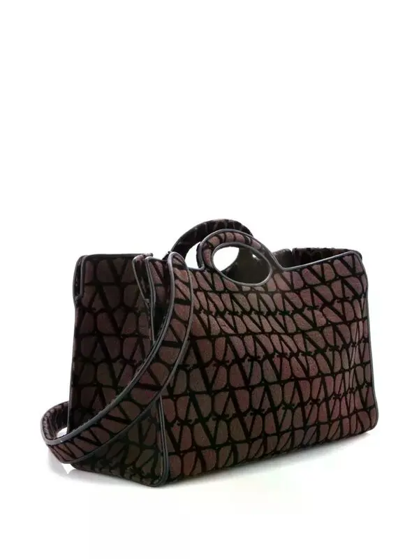 Valentino Garavani Le Troisieme Toile Iconograph Fabric Medium Tote Bag - Brown