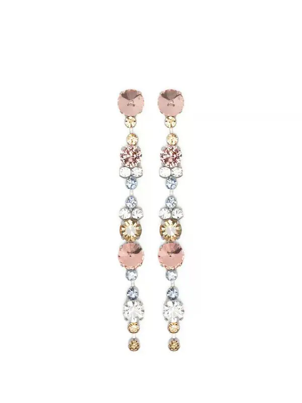 FORTE_FORTE Crystal-pendant Earrings - Silver